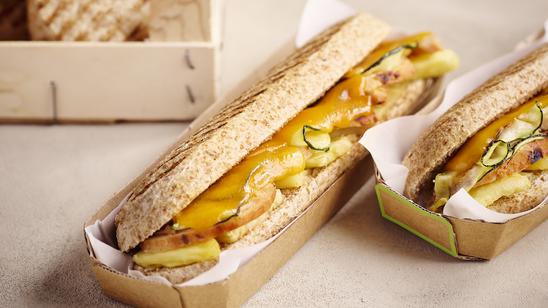PANESCO | PANINI WHOLEMEAL, chicken teriyaki Hawaiian